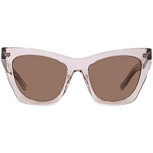 SAINT LAURENT Women's Kate Cat Eye Sunglasses, Nude Nude Brown, One Size