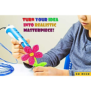 28 Colors, 3 Colors Glow in The Dark, Extra Long 3D Pen/Printer Filament 560 Feet, Premium PLA, Each Color 20 Feet, Bonus 100 Stencils Ebook Included by So Nice