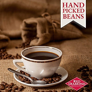 Red Diamond Ground Coffee, Wright's Mill Original Blend, Medium Roast, Hearty, Earthy, Aromatic & Robust, 21.5 Ounce Resealable Can
