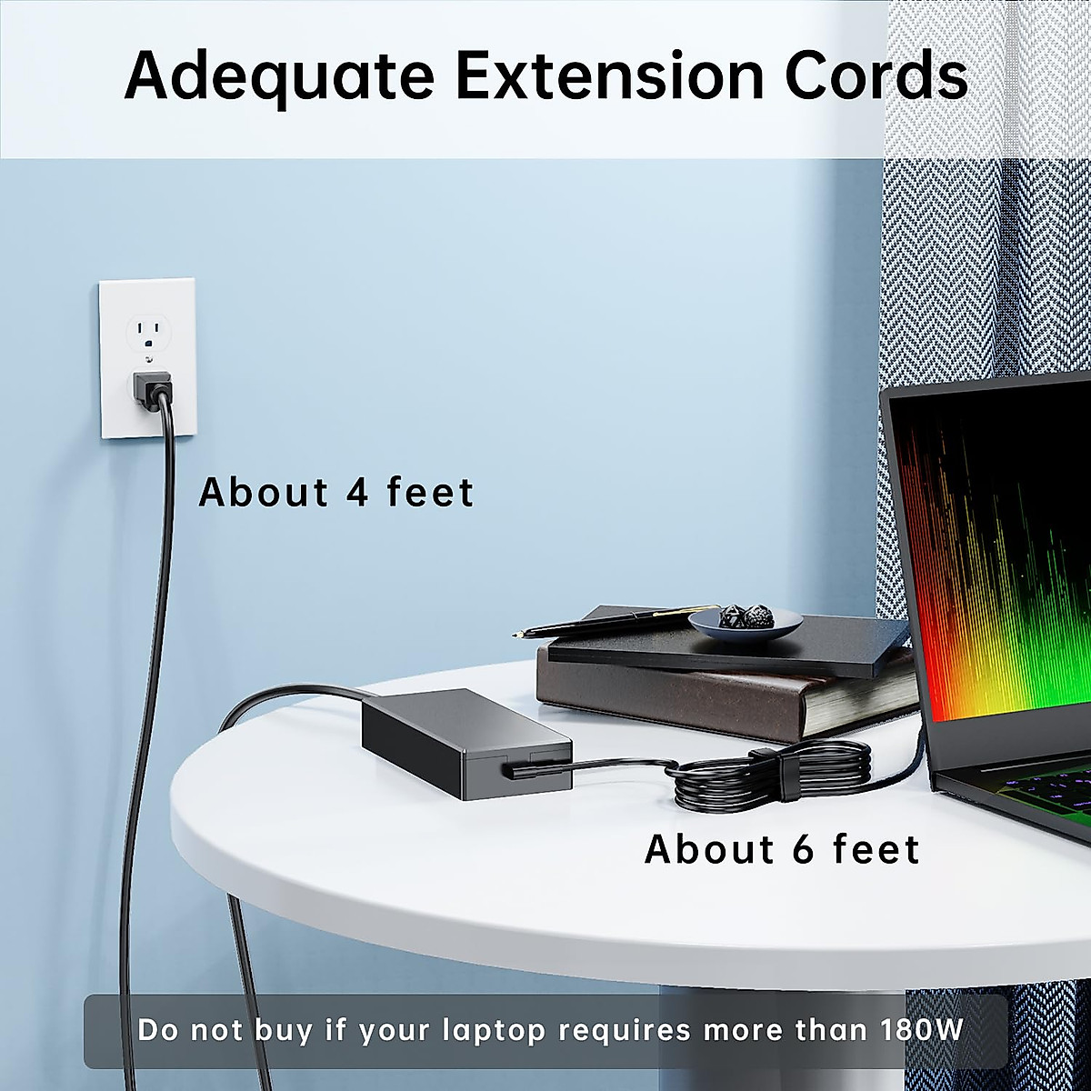 180W Zephyrus Charger Fit for ASUS ROG Zephyrus G14 GA401 G15 GA502, ASUS ADP-180TB H 20V 9A AC Adapter, ASUS TUF Gaming Laptop Charger F15 F17 FX505D FX505G