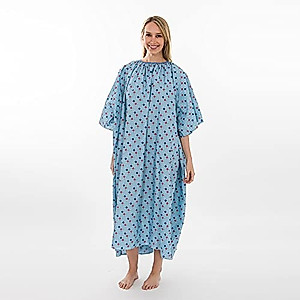 5XL Hospital Gown Oversized Hospital Gown Washable Patient Robe with Back Ties Reusable Big Size Hospital Gown - 3 Pack