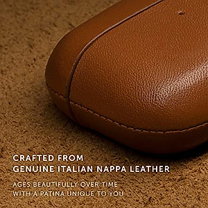 Native Union Leather Case for AirPods Pro – Handcrafted Fully-Wrapped Genuine Italian Leather case – Support Wireless Chargers – Compatible with AirPods Pro, Airpods Pro 2 (Tan)