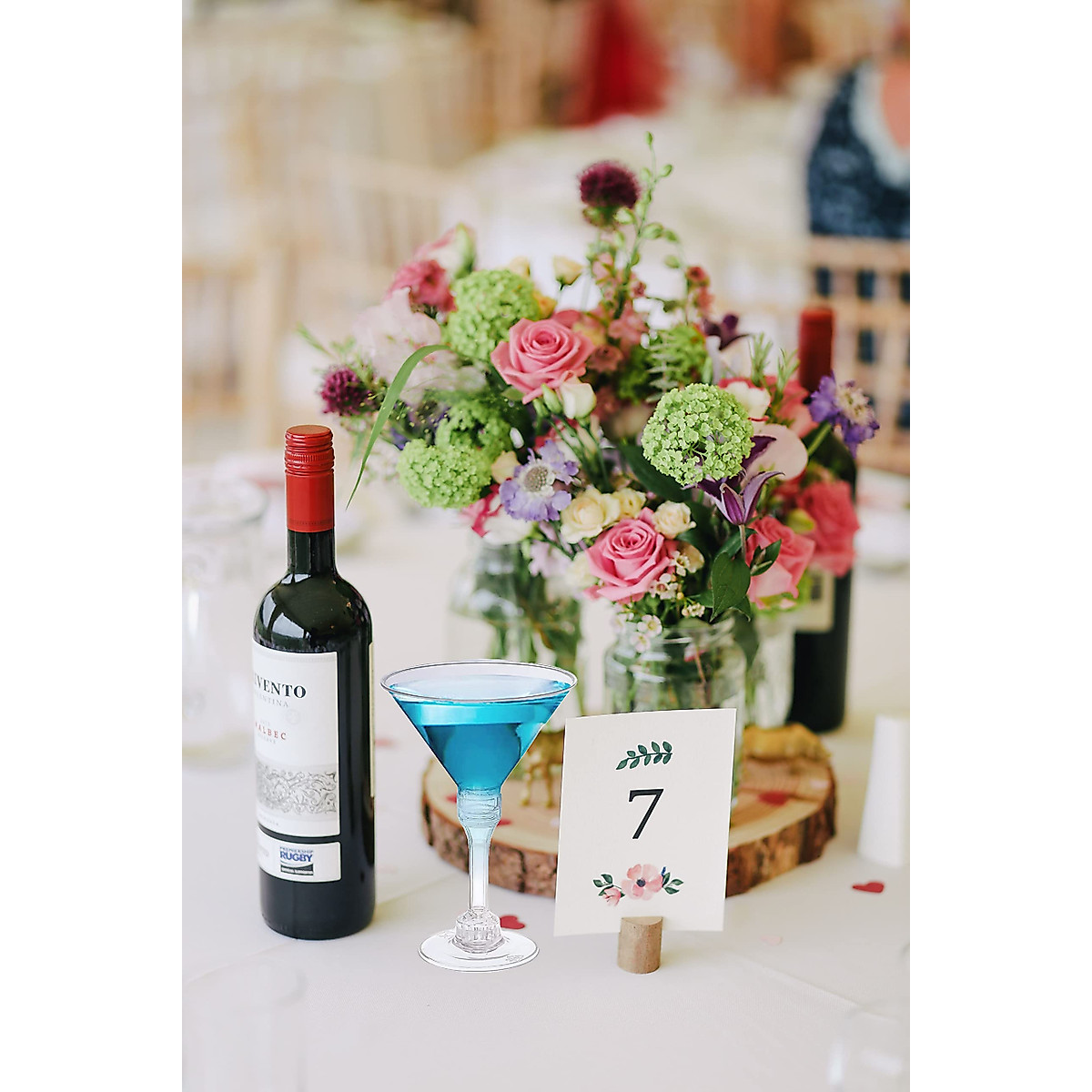 Molycular 60 Pack Plastic Martini Glasses, 5 Oz Plastic Cocktail glasses, Dessert Cup - for Party, Wedding, Birthday