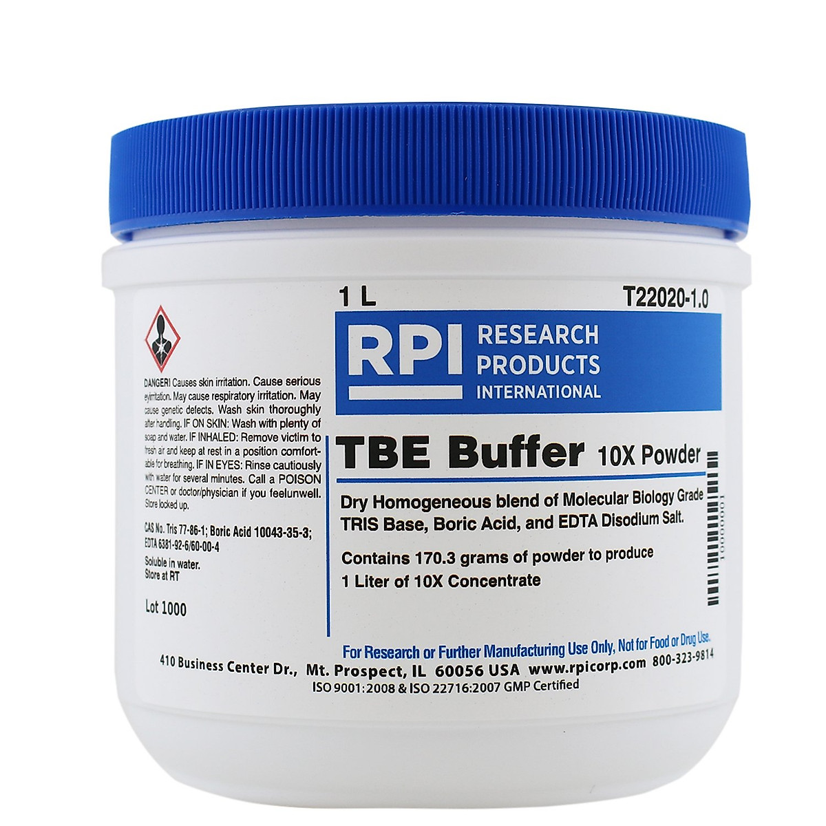 TBE Buffer [TRIS-Borate-EDTA], 10X Powder, 170.3 Grams of Powder Makes 1 Liter of Solution