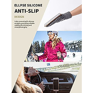 Gaoport Winter Knit Gloves Touchscreen fingers Anti-Slip Warm Elastic Texting Smart Phone Gloves for Women and Men