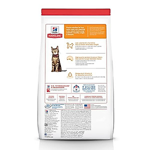 Hill's Science Diet Light, Adult 1-6, Weight Management Support, Dry Cat Food, Chicken Recipe, 16 lb Bag