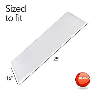 RESILIA Shelf Liners for Garage Shelves - Heavy Duty, Waterproof, Stain-Resistant, Washable, Great for Wire Shelving, Clear Vinyl, 16 Inches x 25 Feet