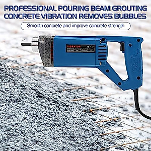 Concrete Vibrator, 3/4HP 800W Electric Hand Held Power Concrete Vibrator with 1.2M Hose