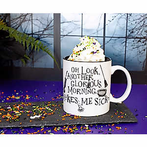 Disney Hocus Pocus "Makes Me Sick" Ceramic Mug | Large Coffee Cup For Tea, Espresso, Hot Chocolate | Holds 20 Ounces
