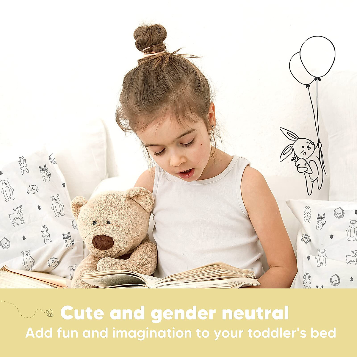 KeaBabies Toddler Pillow with Pillowcase and Toddler Pillow with Pillowcase, Jumbo 14X20-13X18 Soft Organic Cotton Toddler Pillows for Sleeping - Machine Washable Crib Pillow