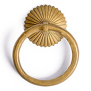 Hardware Philosophy Ring Brass Pulls Hardware 2.4 Inches - Set of 2 - Architectural, Interior Design, Furniture Cabinet Customization Hardware