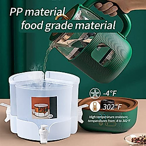 1.37 Gallons Beverage Dispenser with Spigot, Rotate 360° Removable Plastic Juice Dispenser, with Dust-Proof Lid & Large Capacity Removable Stand