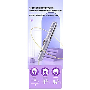 AIKO PRO 2-in-1 360° Hair Styler Flat Iron, Hair Straightener and Curling Iron for All Styles, Floating Plates Design, Cool Airflow for Better Styling, Gift for Girls and Women, Dual Voltage