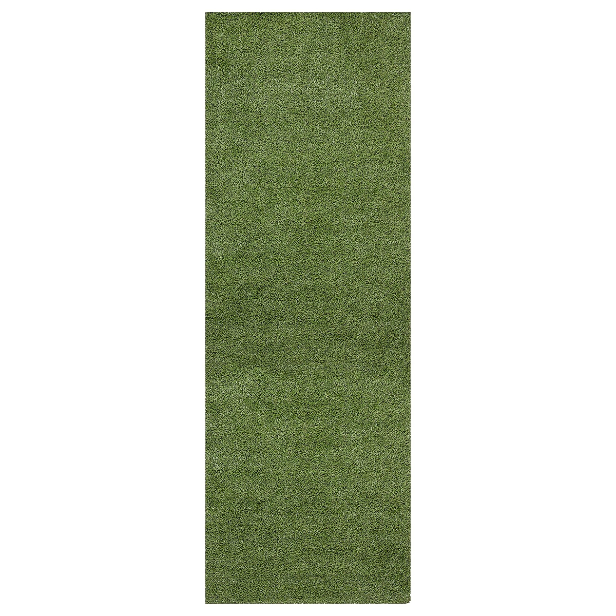 Ottomanson 2'7" x 4' Artificial Faux Grass Rug - Realistic Turf with UV Protection - Perforated for Easy Drainage - Durable, Hose-Off Synthetic Lawn Carpet for Indoor & Outdoor Use, Green