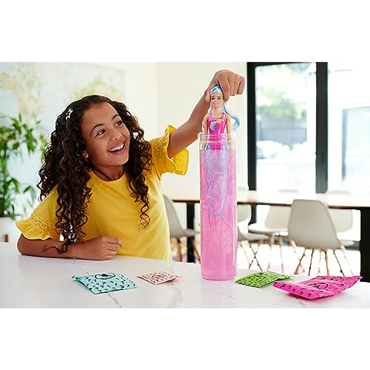 Barbie Color Reveal Doll with 6 Unboxing Surprises, Rainbow Galaxy Series with Celestial Sparkle & Color Change