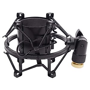 Rockville RockShock Black Studio Condenser Microphone Metal Shock Mount w/Foam