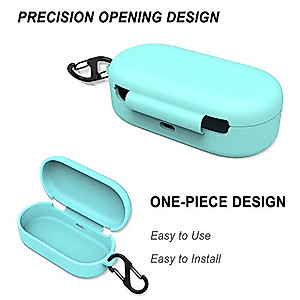 Aotao Silicone Case for TOZO T10, Soft and Flexible, Scratch/Shock Resistant Silicone Cover for TOZO T10 Headphones (Teal)