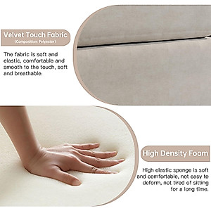 Miuuod 9 Seaters L/U Shape Oversized Convertible Sectional Sofa Couch for Living Room,5 Seats with 4 Ottomans L Shape Couch,Cozy Couches,Queen Velvet Extra Large Sofa Bed Beige,183.46" L