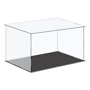 MECCANIXITY Acrylic Display Case Plastic Box Cube Storage Box Clear Small Assemble Dustproof Showcase 14.1x10.2x8 Inch for Collectibles Items