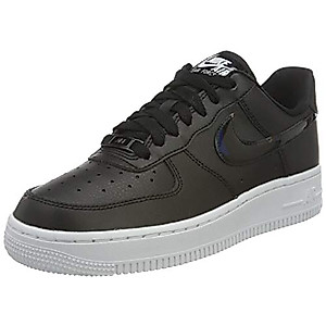 Nike Womens Air Force 1 '07 ESS CJ1646 001 Black Iridescent - Size 8W