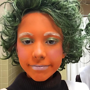 Mysense Orange Face Body Hair Paint Stick,Water Based Washable Temporary Hair Color,Non-toxic Cream Body Paint for Halloween Costume Starfire Cosplay Pumpkin Makeup,0.5oz