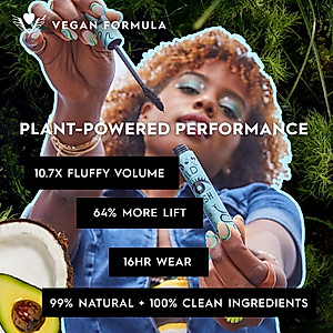 Urban Decay Wild Lash Plant-Powered Volumizing Mascara, Black - 16HR Wear, Smudge, Transfer & Flake Resistant - Vegan Formula with Sunflower Seed, Avocado & Coconut Oil