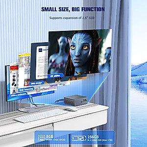Mini PC Intel 12th Gen N95(up to 3.40Ghz) 16GB DDR4 512GB M.2 SSD Mini Desktop Computer Windows 11 Pro Gigabit Ethernet, 4K UHD, Dual Wi-Fi, BT 4.2 Mini Desktop Computer