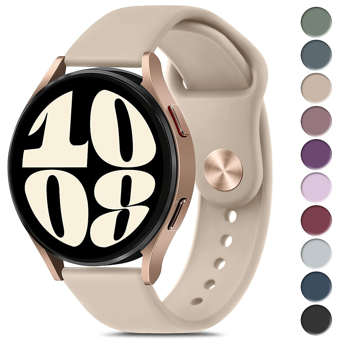 Meliya Bands Compatible with Samsung Galaxy Watch 6 40mm 44mm / Watch 6 Classic Band 43mm 47mm, 20mm Soft Silicone Sport Replacement Strap for Galaxy Watch 6 Band Women Men