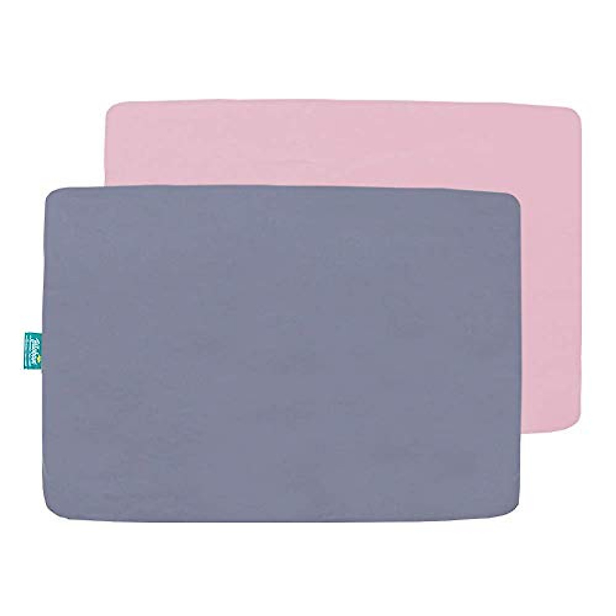 Pack and Play Sheets 2 Pack with Trifold Pack n Play Mattress Topper 38"x26“