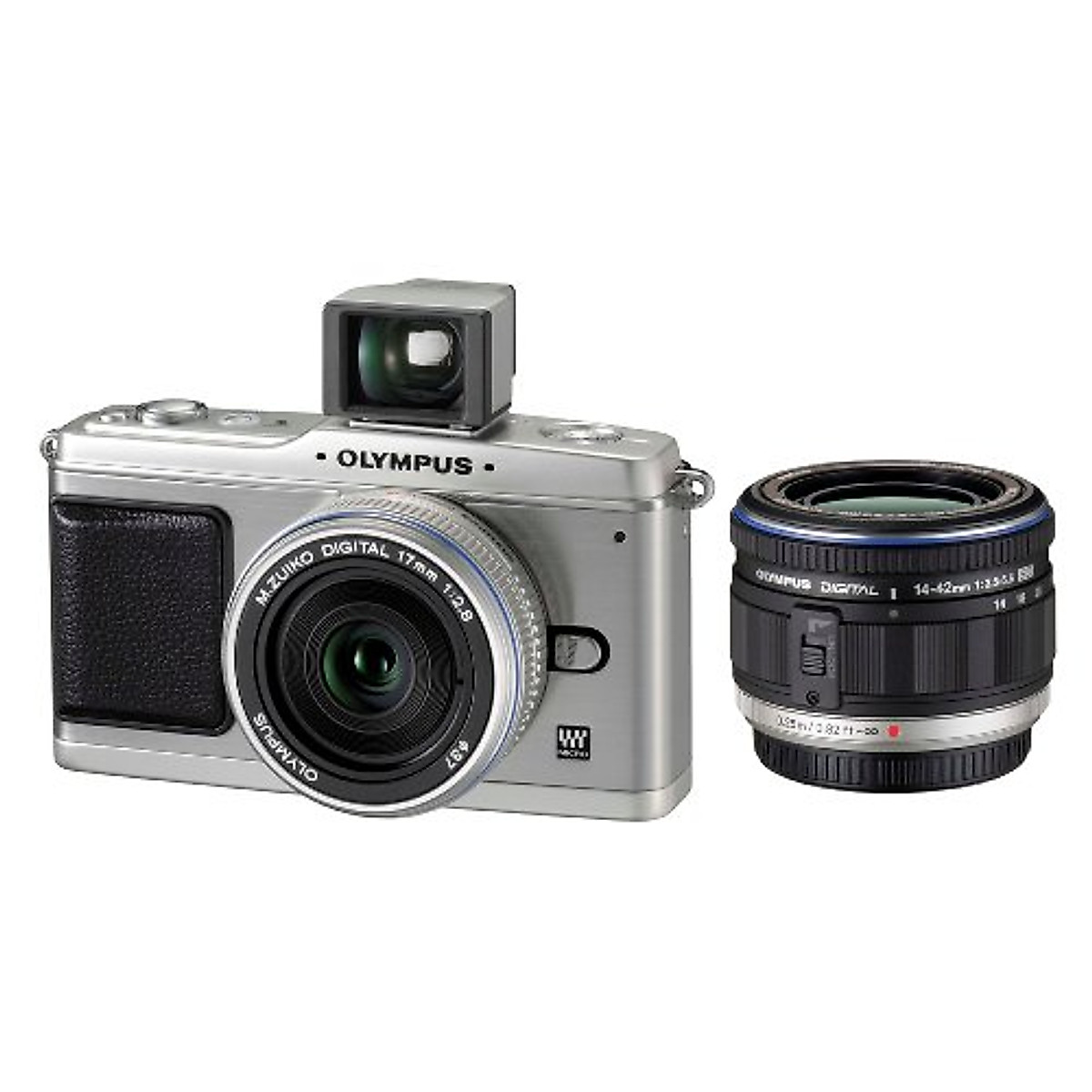 Olympus PEN E-P1 12.3 MP Micro Four Thirds Interchangeable Lens Digital Camera with 3-inch LCD and Silver 14-42mm f/3.5-5.6 Zuiko Digital Zoom Lens (Silver)