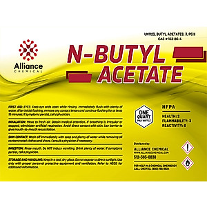 N-Butyl Acetate - 1 Quart - Uses: Photographic Film, Nail Polish Removers, Lacquers, Perfumes, Oils, and Resins - Made in America