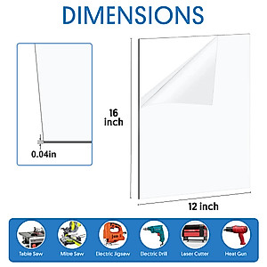 DisplayBug Plexiglass Sheets Pack of 10 Durable PET Panels for Poster & Picture Frames, Arts & Crafts Plastic Sheeting Protective Sheet Barrier Made in USA (10, 5X7)