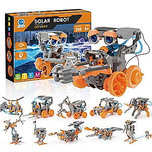 CIRO STEM Projects Solar Robot Toys, 11-in-1 Education Science Experiment Kits for Kids Ages 8-12, 288 Pieces Building Set