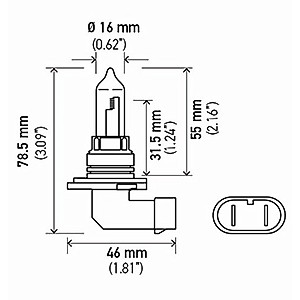 HELLA 9005P50 +50 Performance Bulb, 12V, 65W