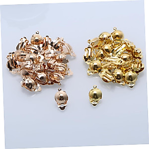 COHEALI 40pcs Screwback Earrings Earring Findings Earring Components Stud Earings Clip on Converters for Earrings Earring Making Supplies Earrings Backs for Studs DIY Jewelry Semicircle
