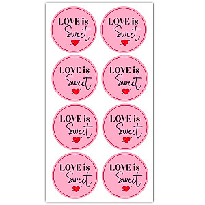 YOUOK Love is Sweet Stickers ,2 Inch Thank You Stickers Love Labels for Holiday,Wedding,Party,and Arts Decoration(200 Pcs)