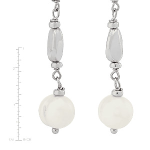 Welry 9-10mm Freshwater Cultured Pearl Drop Earrings in Sterling Silver