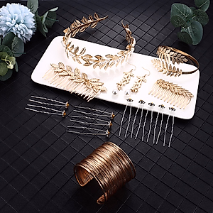 FASACCO Goddess Costume Greek Goddess Accessories Toga Costume Cleopatra Costume for Women