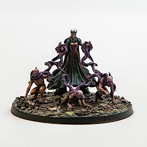 DUNGEON CRAFT Unpainted Miniatures, Compatible with DND, RPG, Tabletop Games, Roleplaying Figures for Your Dungeons & Dragons Quest, Mini Gaming Action Figures (Alenthriel- Mistress of Brutality)