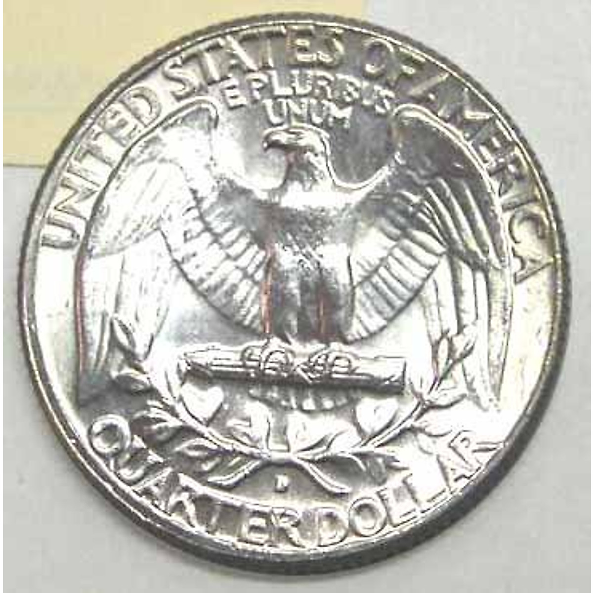 Genuine 1964-D Silver Washington Quarter