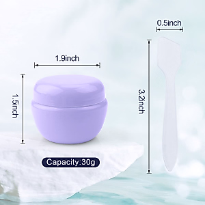 9 Pack 30g Small Plastic Travel Containers for Toiletries,Empty Refillable Mini Cosmetic Cream Jars with Lids and Sealed Inner Liners for Cosmetic, Body & Hand Cream, Lotion-9 Spatulas Included