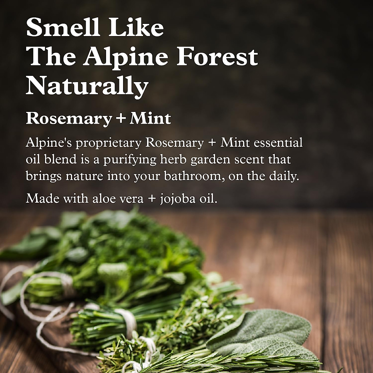 Alpine Provisions Rosemary & Mint Conditioner - Naturally Moisturize, Repair, & Strengthen with Essential Oils, Sunflower oil & Aloe Vera, Vegan, Sulfate - Plant-Based Hair Care - 16.9 FL Oz