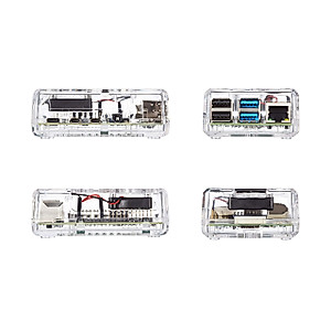 Vilros Raspberry Pi 4 Compatible Case with Built in Fan (Clear Transparent)