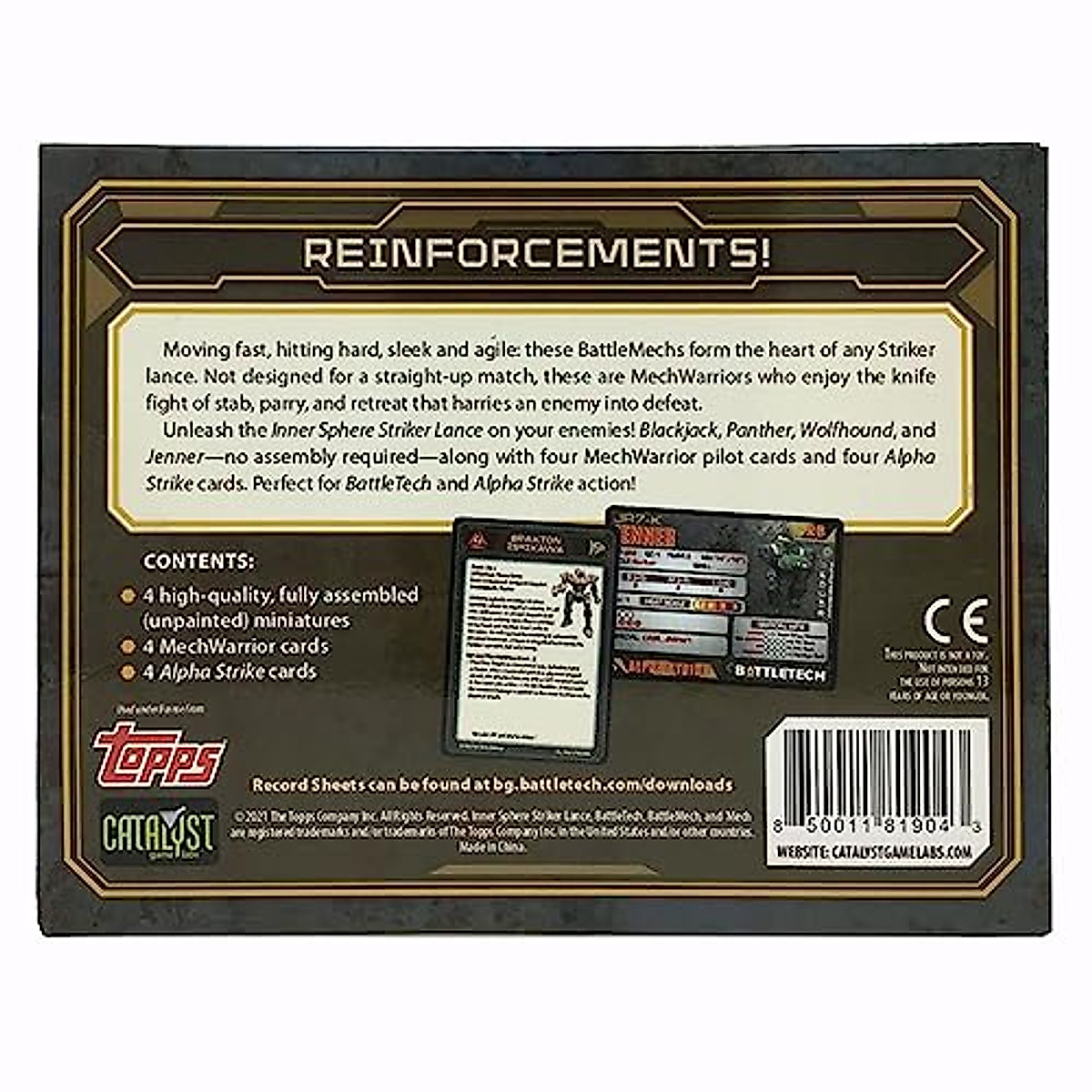 BattleTech: Inner Sphere Striker Lance Force Pack Boxed Set – For The World's Greatest Sci-Fi Miniatures Game Universe - By Catalyst Game Labs