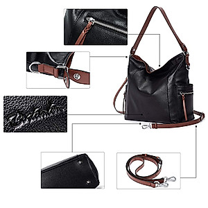 BOSTANTEN Genuine Leather Hobo Handbags bundle Women Leather Wallet