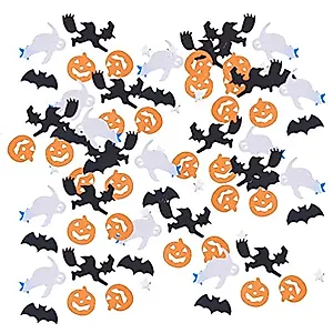 NUOBESTY Halloween Party Favor Thanksgiving Day Confetti Art Craft Star Sequins Confetti for Halloween Night Decked Dinner Table Decor Party Decoration Confetti Sprinkle Dining Table