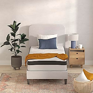 Flash Furniture Capri Comfortable Sleep 12 Inch CertiPUR-US Certified Memory Foam & Pocket Spring Mattress, Twin Mattress in a Box White