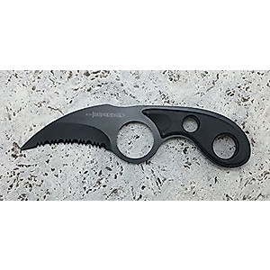 5.5" Karambit Black MINI NECK Carbon Steel Sharp Tactical Fixed Blade Knife Claw Hunting Fishing Survival Necklace HK07