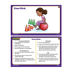 Super Duper Publications | Therapy Ball Activities Fun Deck | Upper Body and Core Strength Flash Cards | Educational Learning Materials for Children