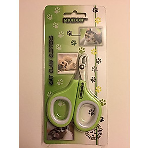 Pixikko Cat Nail Clippers - Small Animals, Kittens, Puppies - Professional Grade Stainless Steel Blade with Sturdy Non-Slip Grip Handles